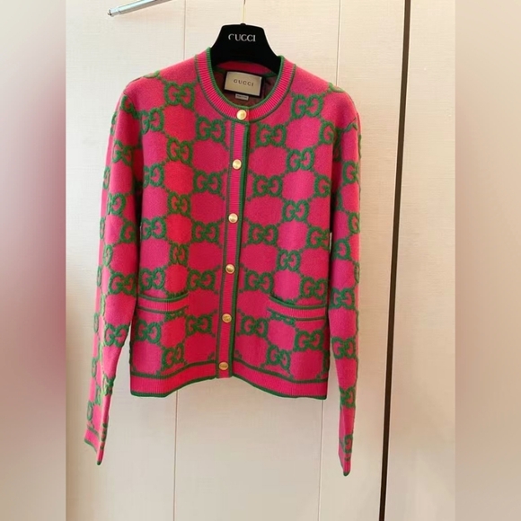 Gucci | Sweaters | Gucci Gg Crew Neck Cardigan | Poshmark